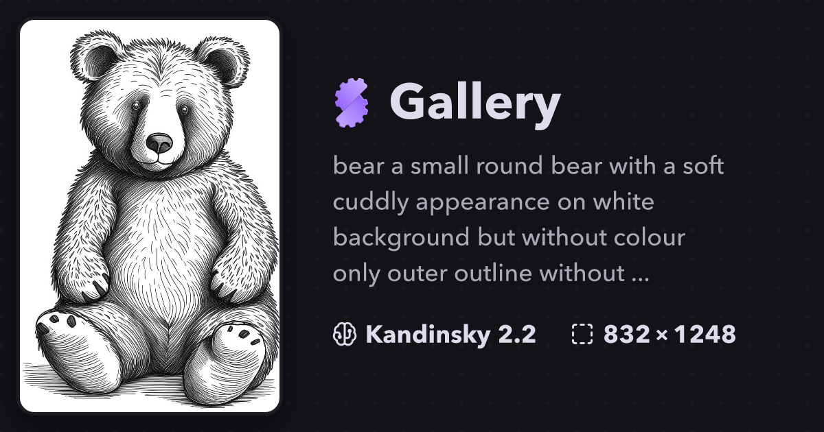 "bear a small round bear with a soft cudd..." | Gallery | Stablecog