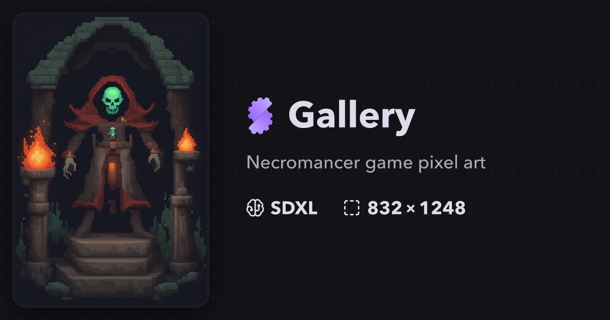 "Necromancer game pixel art" | Gallery | Stablecog