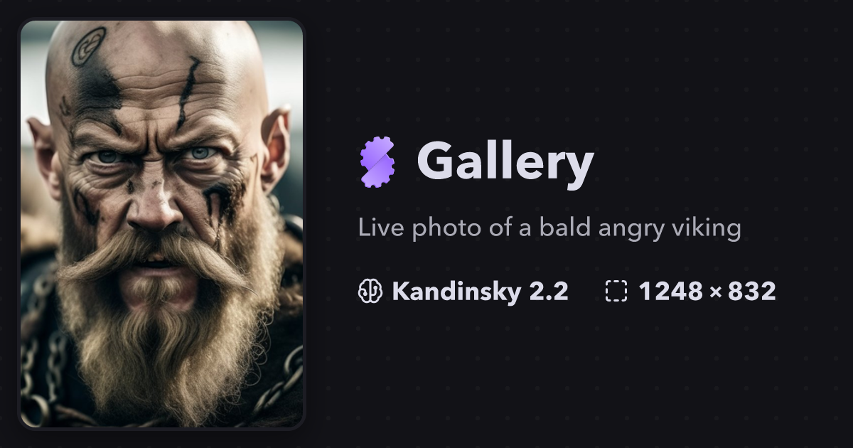 "Live photo of a bald angry viking" | Gallery | Stablecog