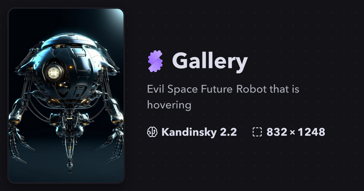 "Evil Space Future Robot that is hovering" | Gallery | Stablecog