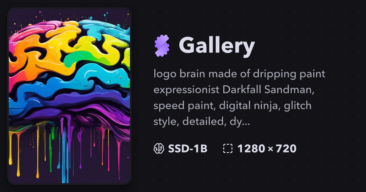 "logo brain made of dripping paint exp..." | Gallery | Stablecog