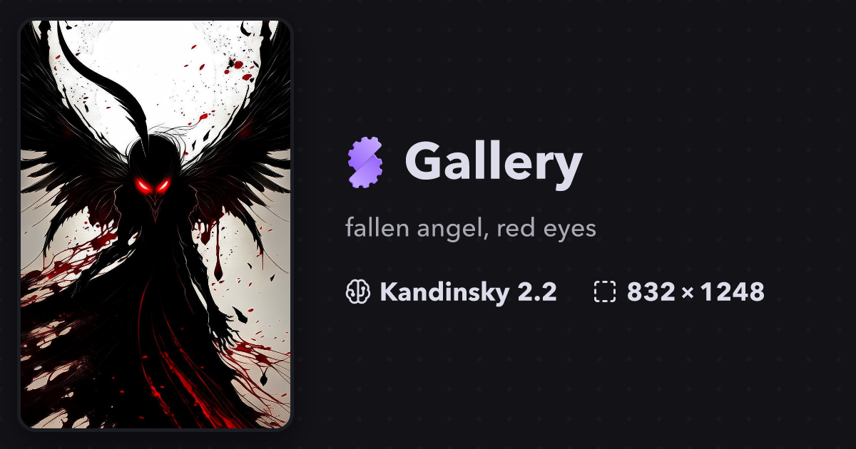 "fallen angel, red eyes" | Gallery | Stablecog