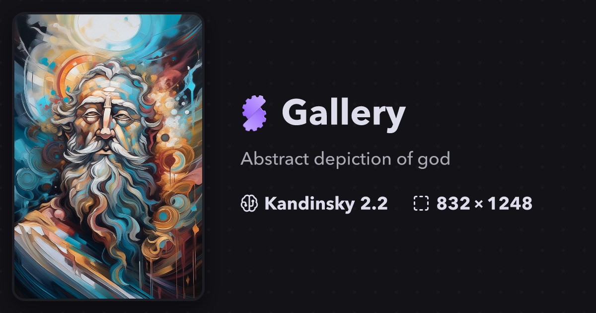 "Abstract depiction of god" | Gallery | Stablecog