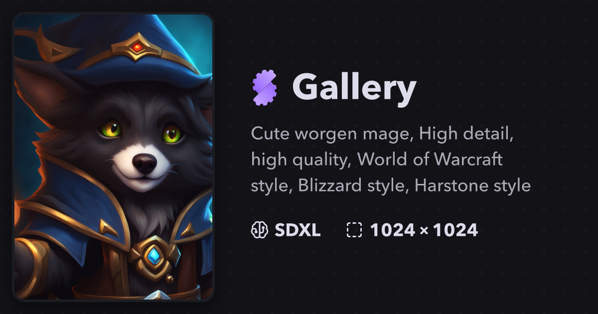 "Cute worgen mage, High detail, high q..." | Gallery | Stablecog