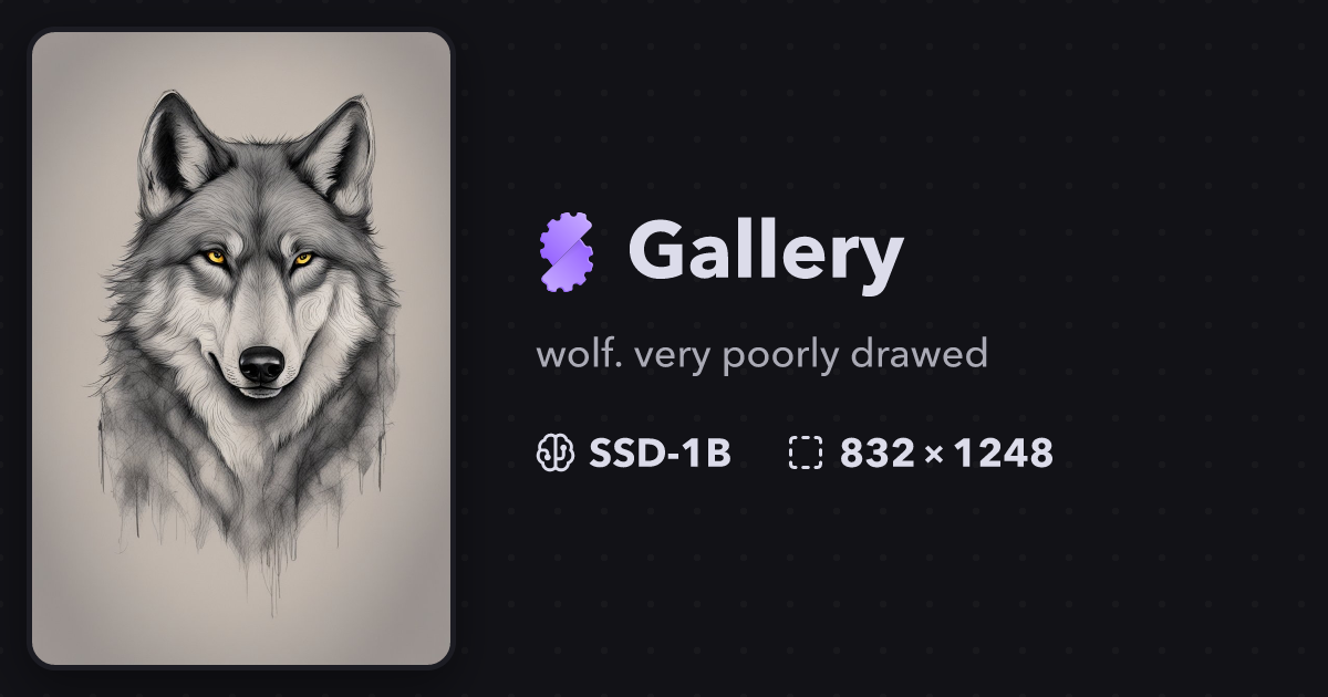 "wolf. very poorly drawed" | Gallery | Stablecog