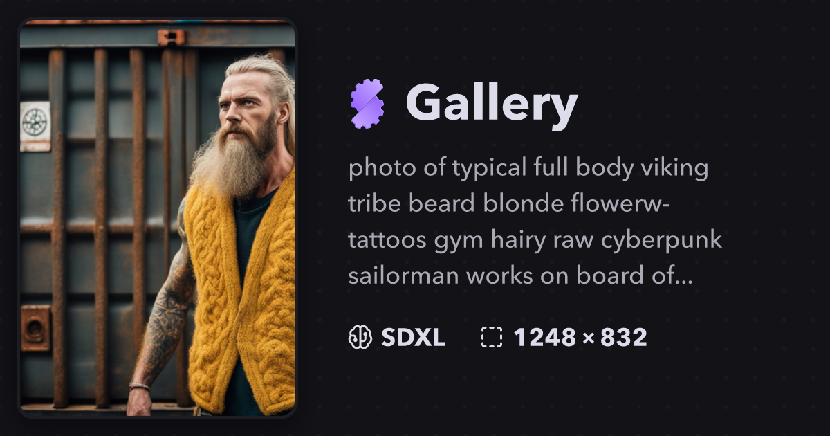 Photo of typical full body viking tribe beard blon... | Gallery