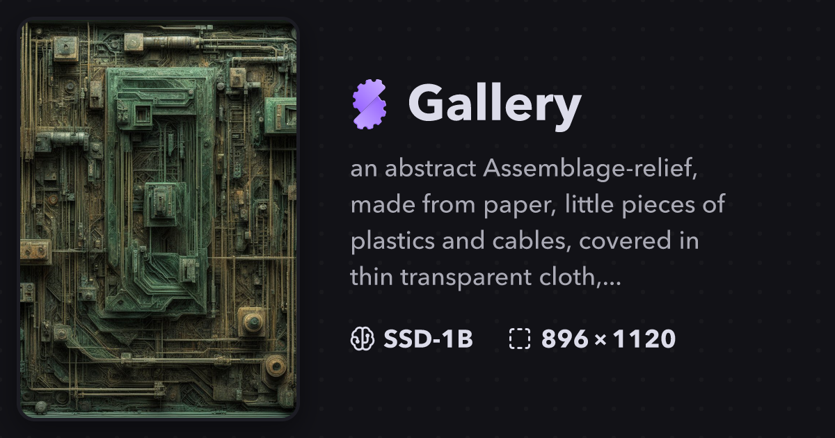 "an abstract Assemblage-relief, made f..." | Gallery | Stablecog