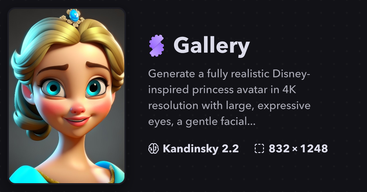 "Generate a fully realistic Disney-ins..." | Gallery | Stablecog