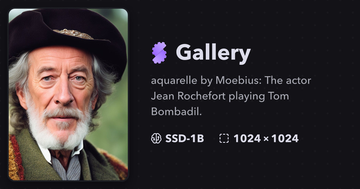 "aquarelle by Moebius: The actor Jean Roc..." | Gallery | Stablecog