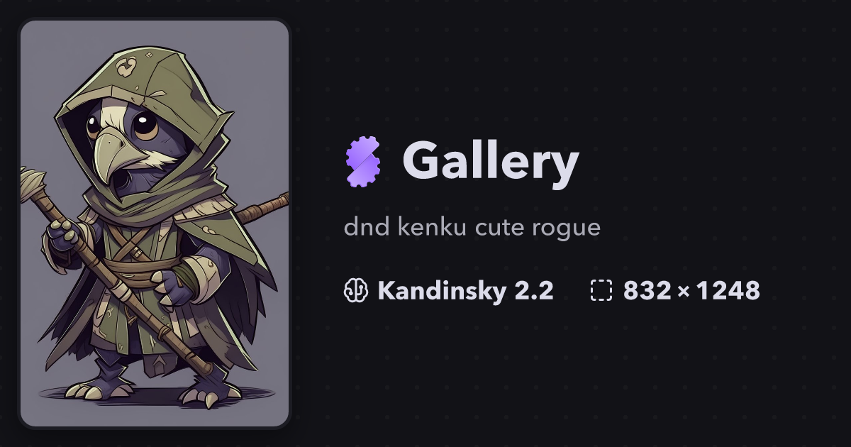 "dnd kenku cute rogue" | Gallery | Stablecog