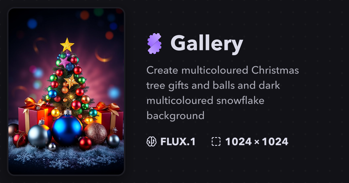 "Create multicoloured Christmas tree g..." | Gallery | Stablecog