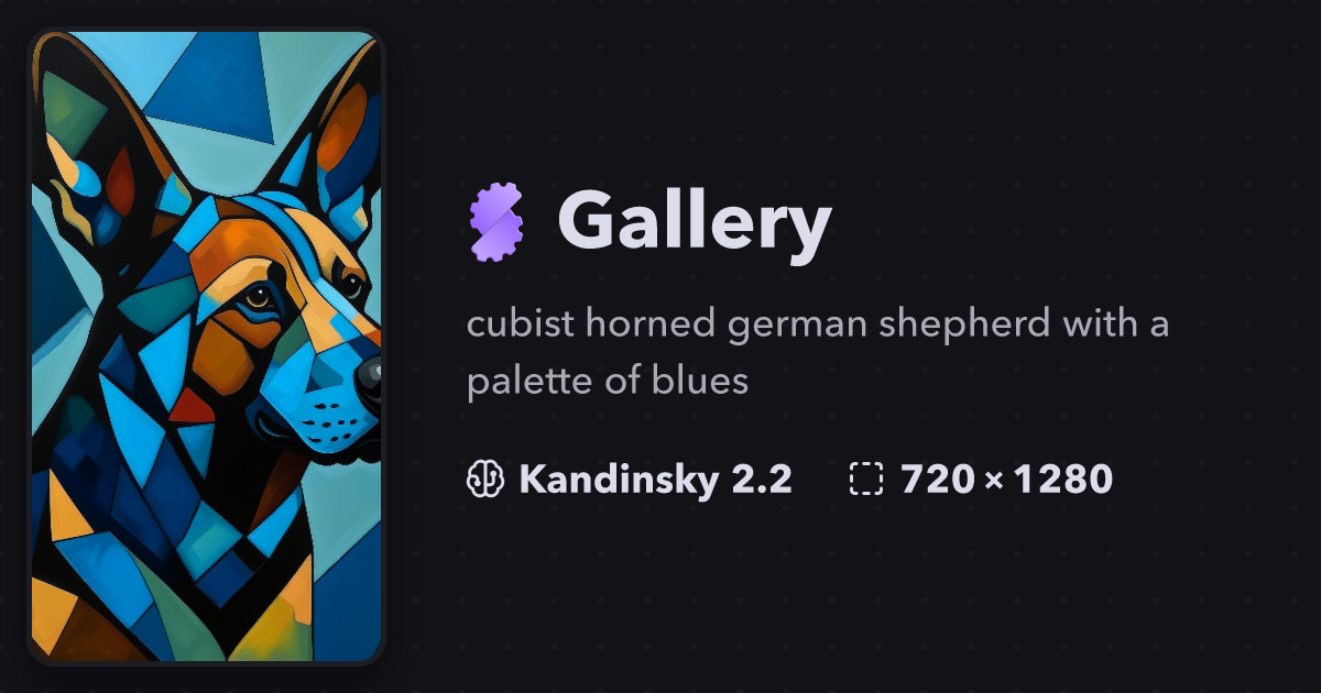 "cubist horned german shepherd with a pal..." | Gallery | Stablecog