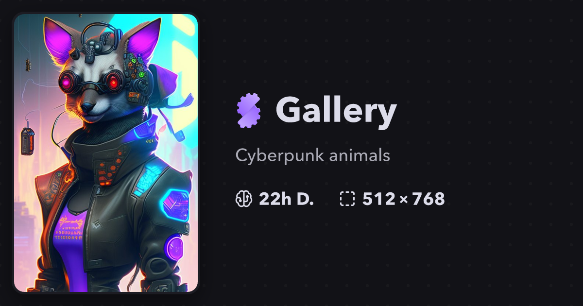 "Cyberpunk animals" | Gallery | Stablecog