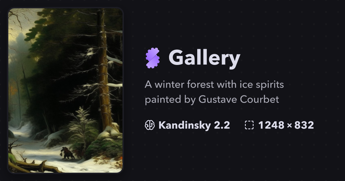 "A winter forest with ice spirits painted..." | Gallery | Stablecog