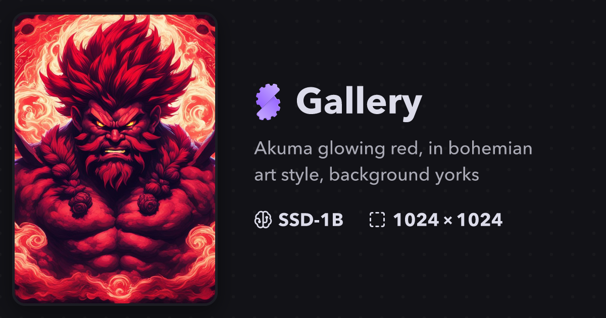 "Akuma glowing red, in bohemian art st..." | Gallery | Stablecog