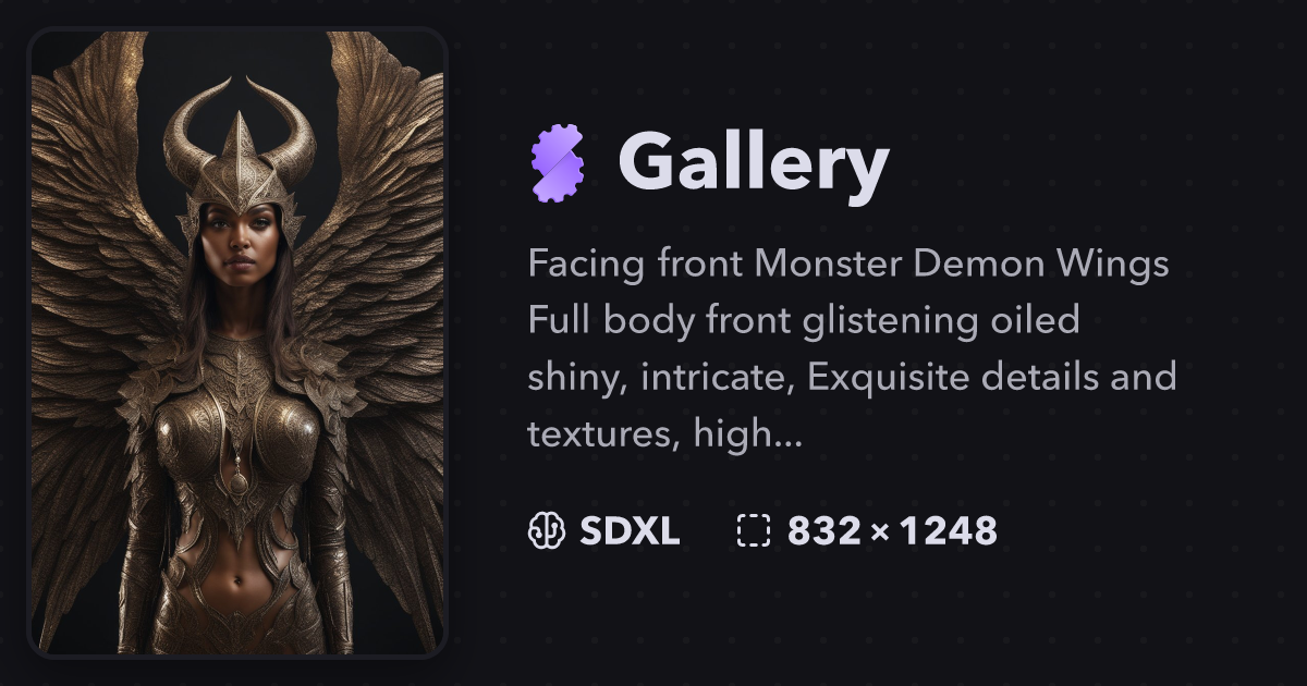 "Facing front Monster Demon Wings Full bo..." | Gallery | Stablecog