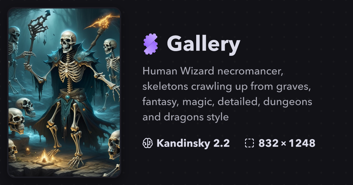 "Human Wizard necromancer, skeletons c..." | Gallery | Stablecog