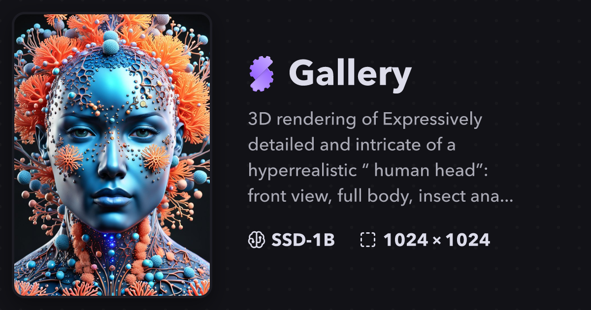 "3D rendering of Expressively detailed..." | Gallery | Stablecog