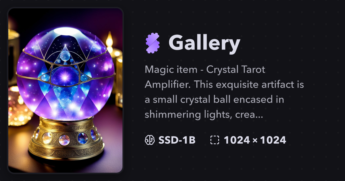 "Magic item - Crystal Tarot Amplifier...." | Gallery | Stablecog