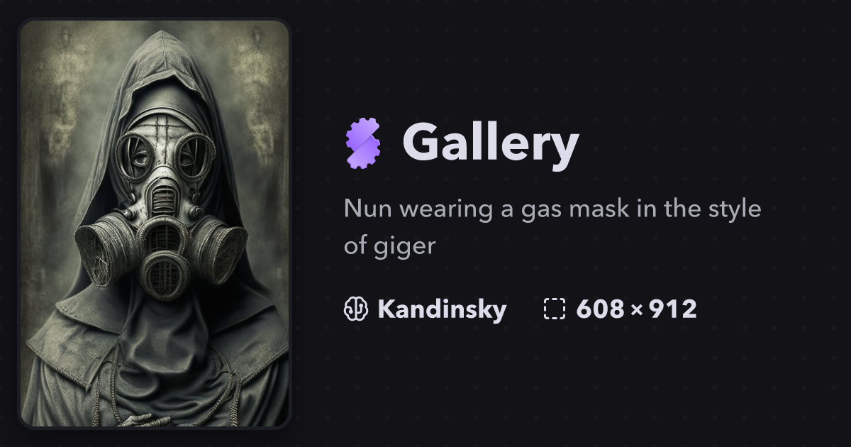 "Nun wearing a gas mask in the style o..." | Gallery | Stablecog
