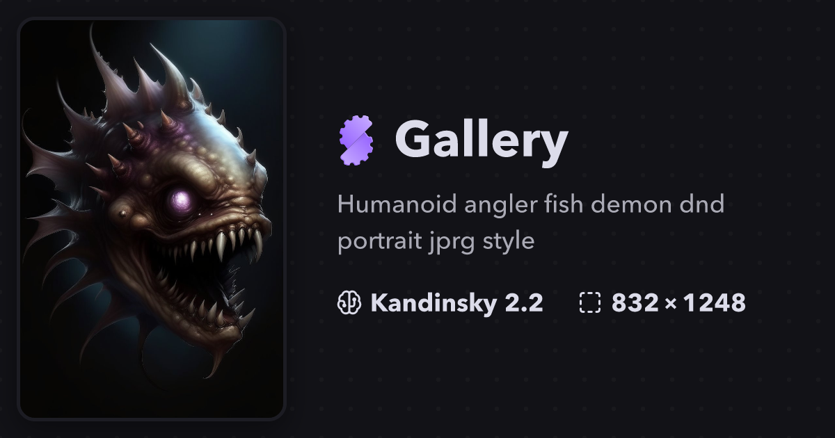 "Humanoid angler fish demon dnd portra..." | Gallery | Stablecog
