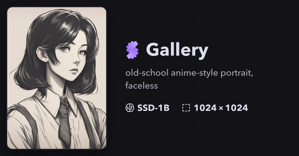 "old-school anime-style portrait, face..." | Gallery | Stablecog