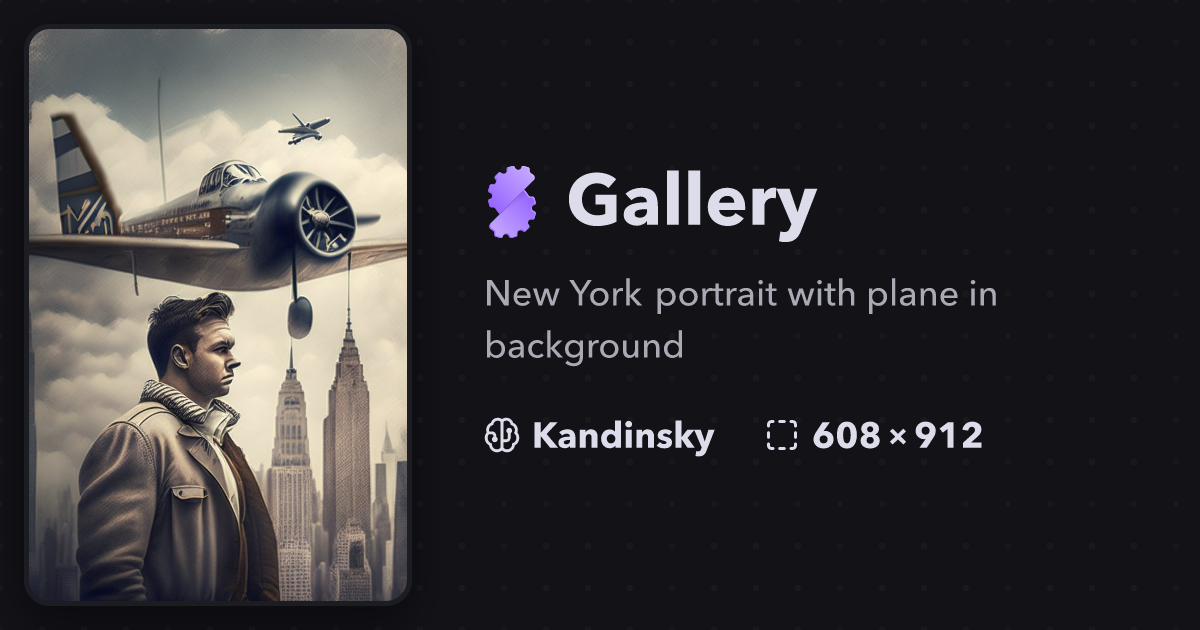 "New York portrait with plane in backg..." | Gallery | Stablecog