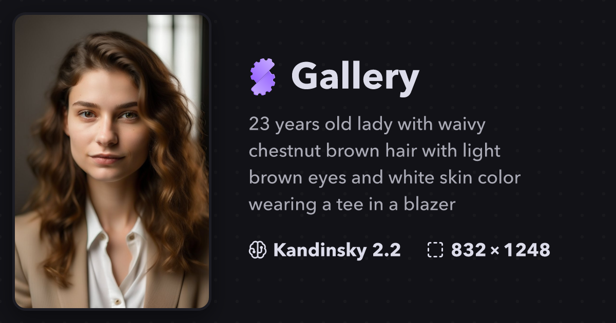 "23 years old lady with waivy chestnut..." | Gallery | Stablecog