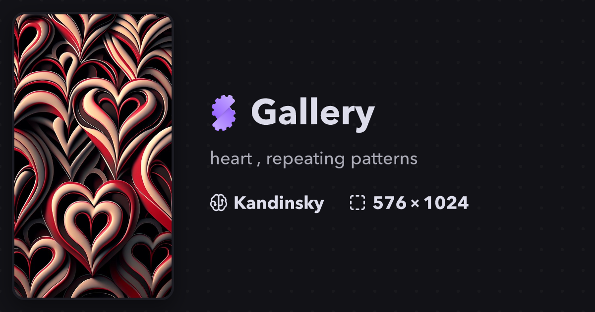 "heart , repeating patterns" | Gallery | Stablecog