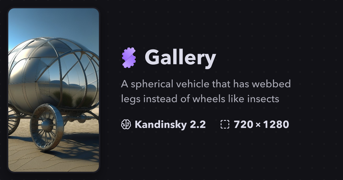 "A spherical vehicle that has webbed l..." | Gallery | Stablecog