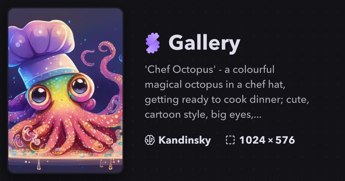 "'Chef Octopus' - a colourful magical ..." | Gallery | Stablecog