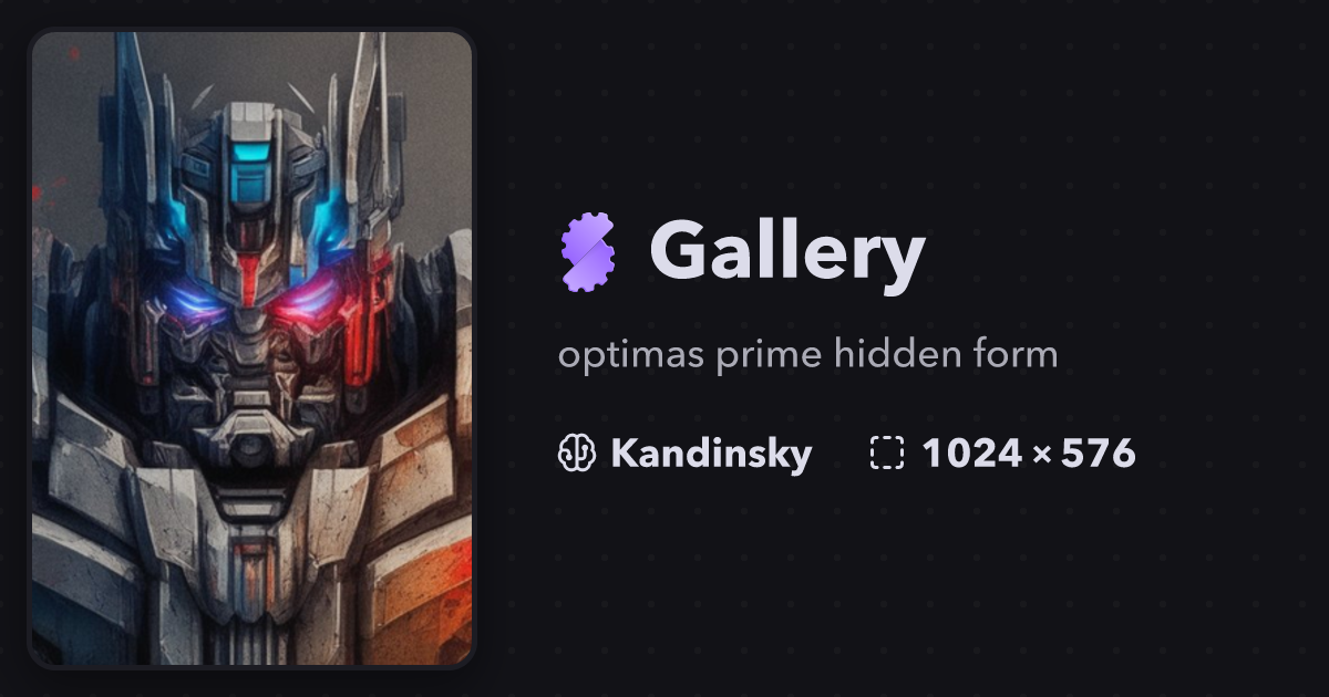 "optimas prime hidden form" | Gallery | Stablecog