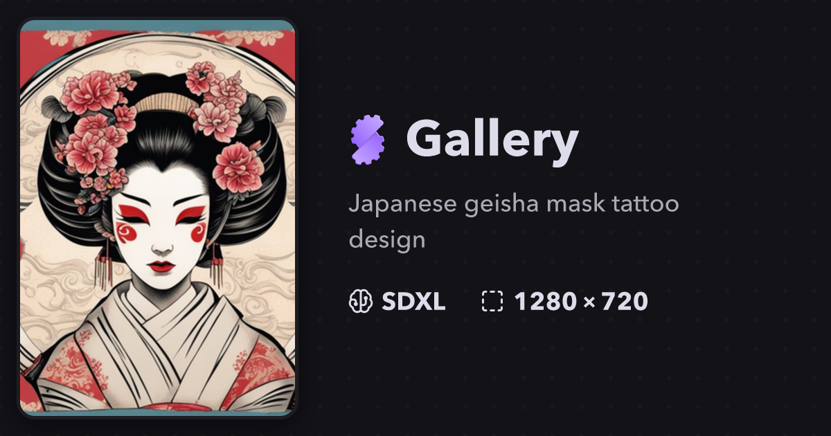 "Japanese geisha mask tattoo design" | Gallery | Stablecog