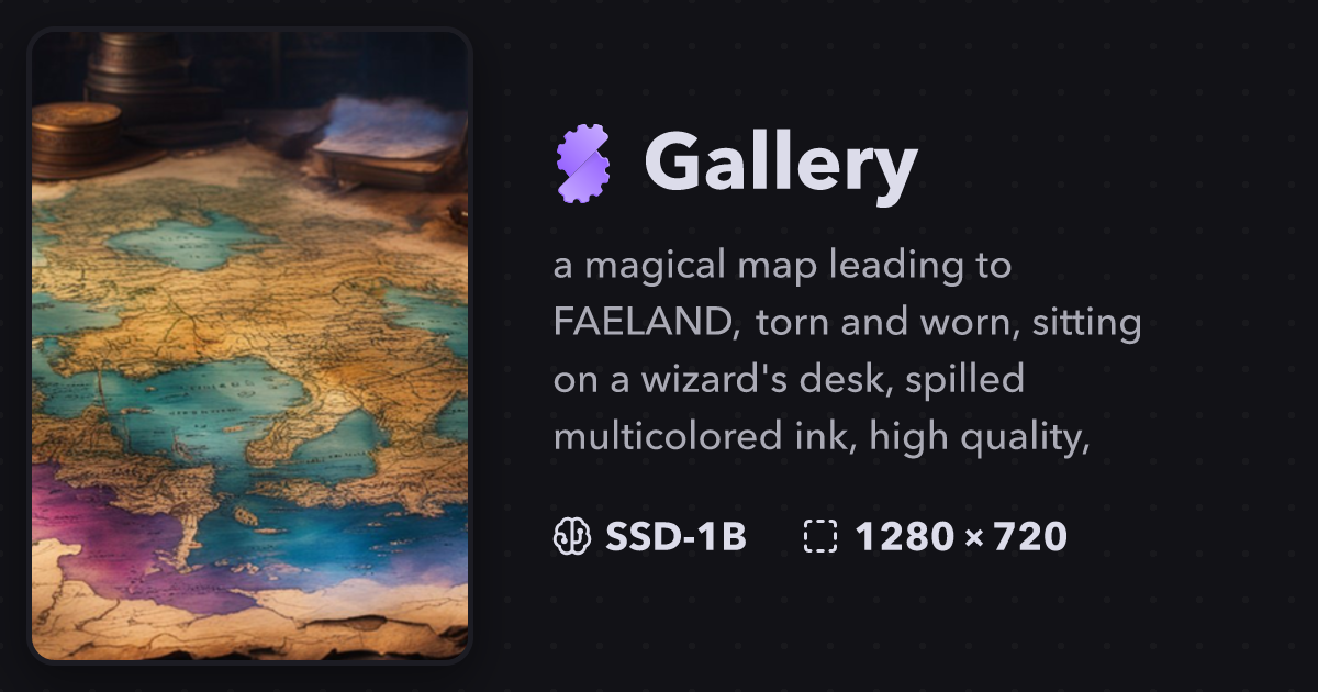"a magical map leading to FAELAND, torn a..." | Gallery | Stablecog