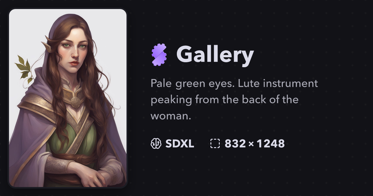 "Pale green eyes. Lute instrument peak..." | Gallery | Stablecog