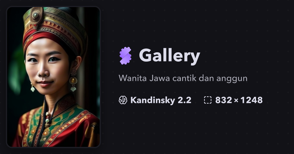"Wanita Jawa cantik dan anggun" | Gallery | Stablecog