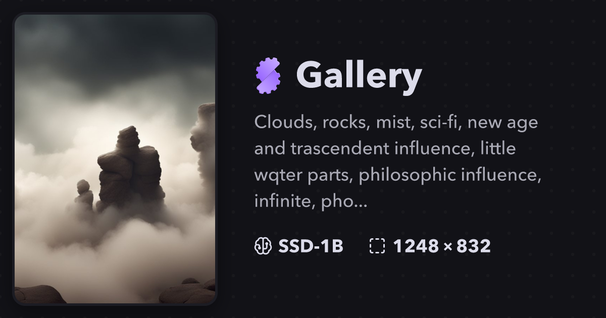 "Clouds, rocks, mist, sci-fi, new age ..." | Gallery | Stablecog