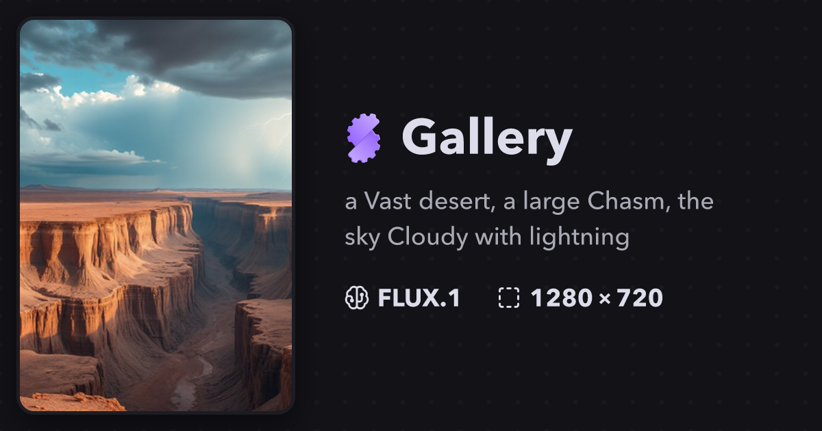 "a Vast desert, a large Chasm, the sky..." | Gallery | Stablecog