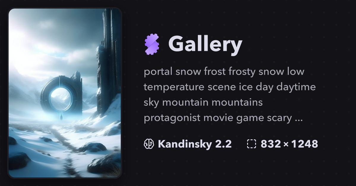 "portal snow frost frosty snow low tem..." | Gallery | Stablecog