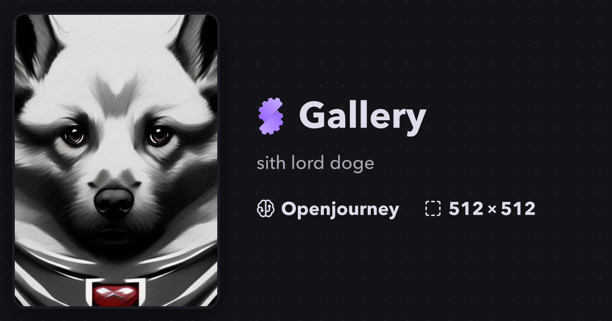 "sith lord doge" | Gallery | Stablecog