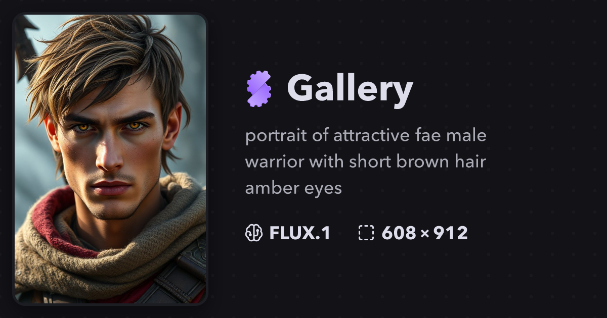 "portrait of attractive fae male warri..." | Gallery | Stablecog