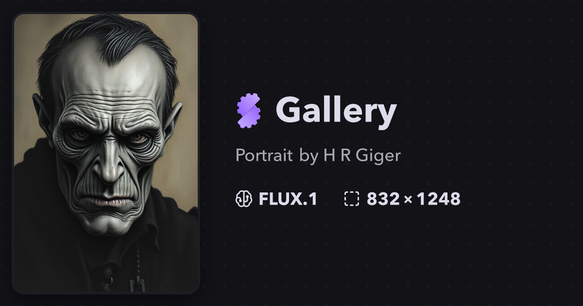 "Portrait by H R Giger" | Gallery | Stablecog