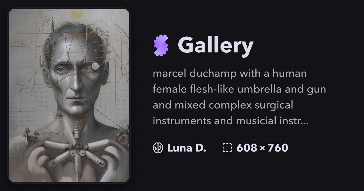 "marcel duchamp with a human female fl..." | Gallery | Stablecog