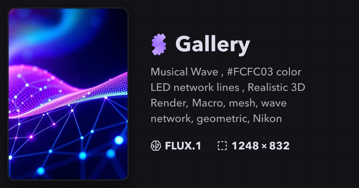 "Musical Wave , #FCFC03 color LED netw..." | Gallery | Stablecog