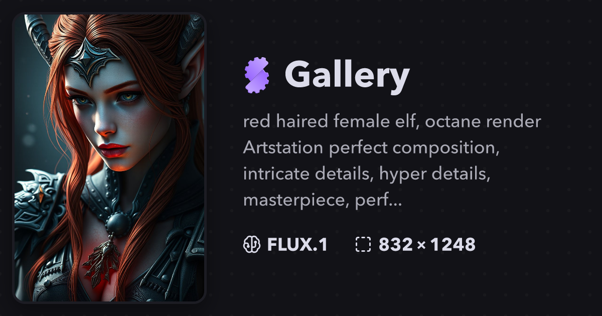 "red haired female elf, octane render ..." | Gallery | Stablecog