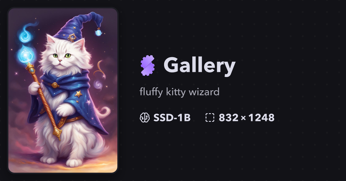 Fluffy kitty wizard | Gallery