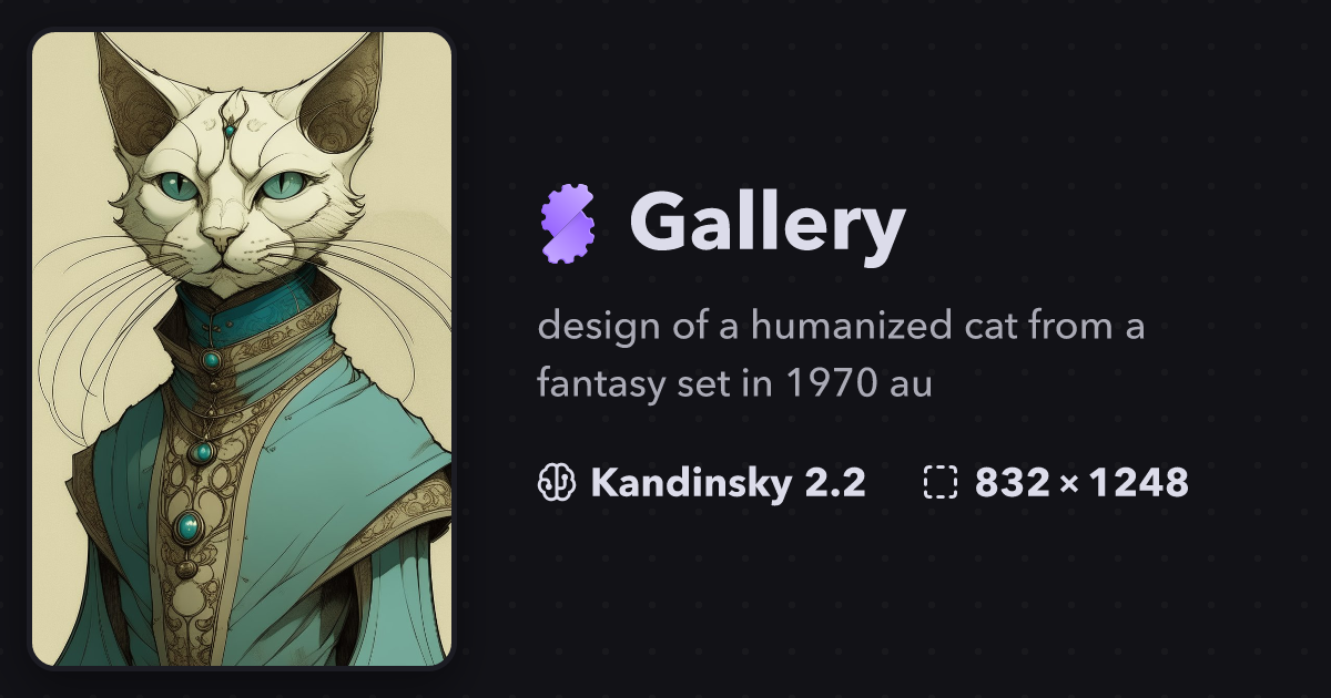 "design of a humanized cat from a fantasy..." | Gallery | Stablecog