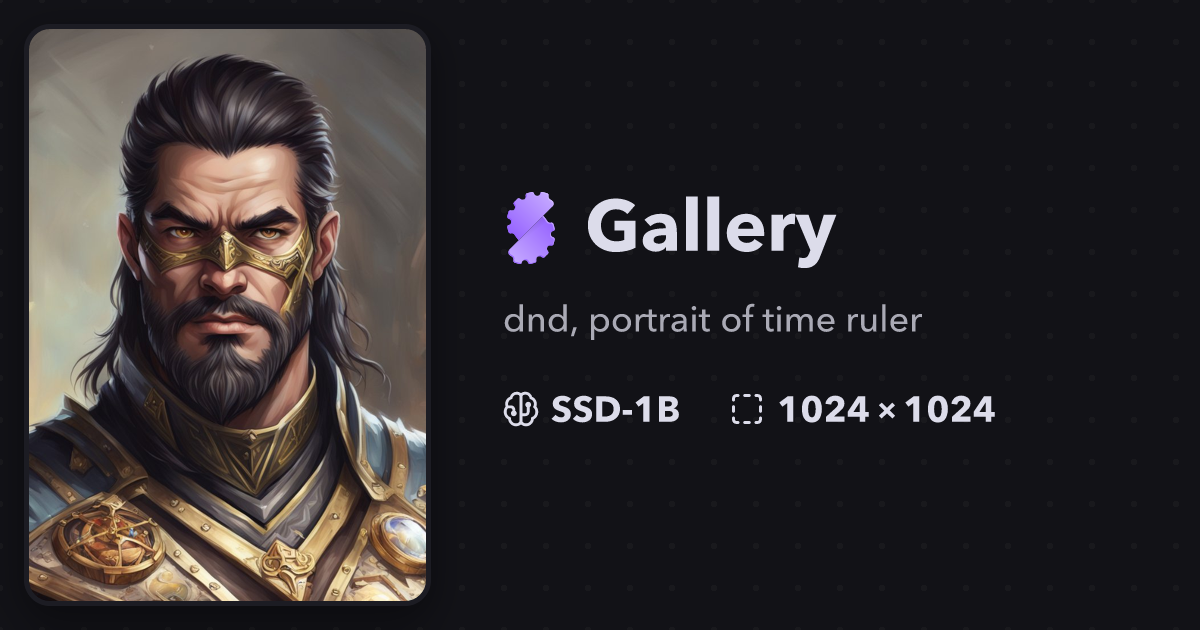 "dnd, portrait of time ruler" | Gallery | Stablecog
