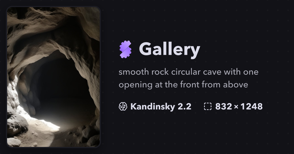 "smooth rock circular cave with one openi..." | Gallery | Stablecog