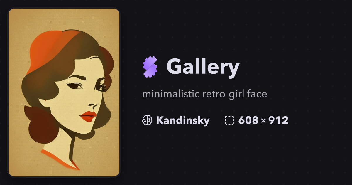 "minimalistic retro girl face" | Gallery | Stablecog